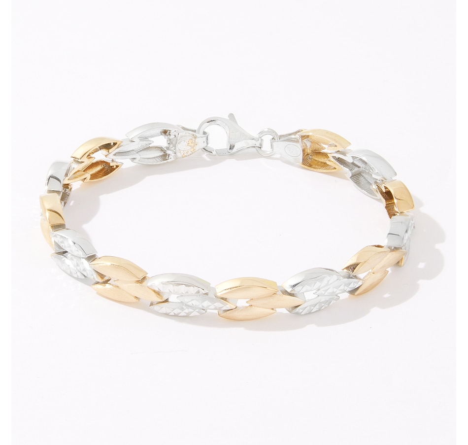 Silver Gallery Sterling Silver Rhodium Plate Diamond Cut Bracelet - TSC.ca