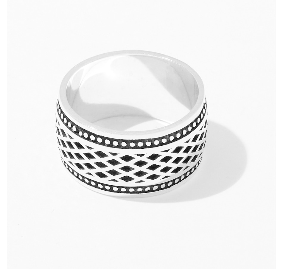 Silver Gallery Sterling Silver Textured Band Ring - TSC.ca