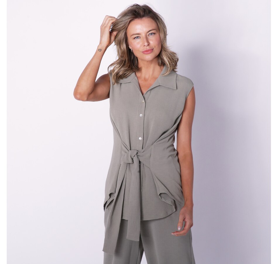 Wynne Style Crinkle Stretch Crepe Top - TSC.ca