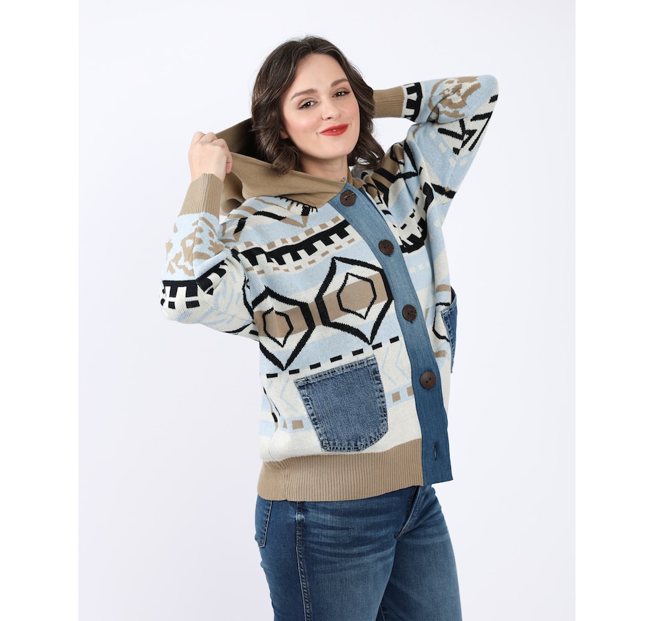 Shannon Passero Knit Cardigan With Denim Trim- Wisdom Cardigan - TSC.ca