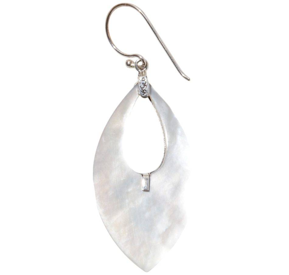 Samuel B. Collection Sterling Silver Mother Of Pearl Marquise Shape ...