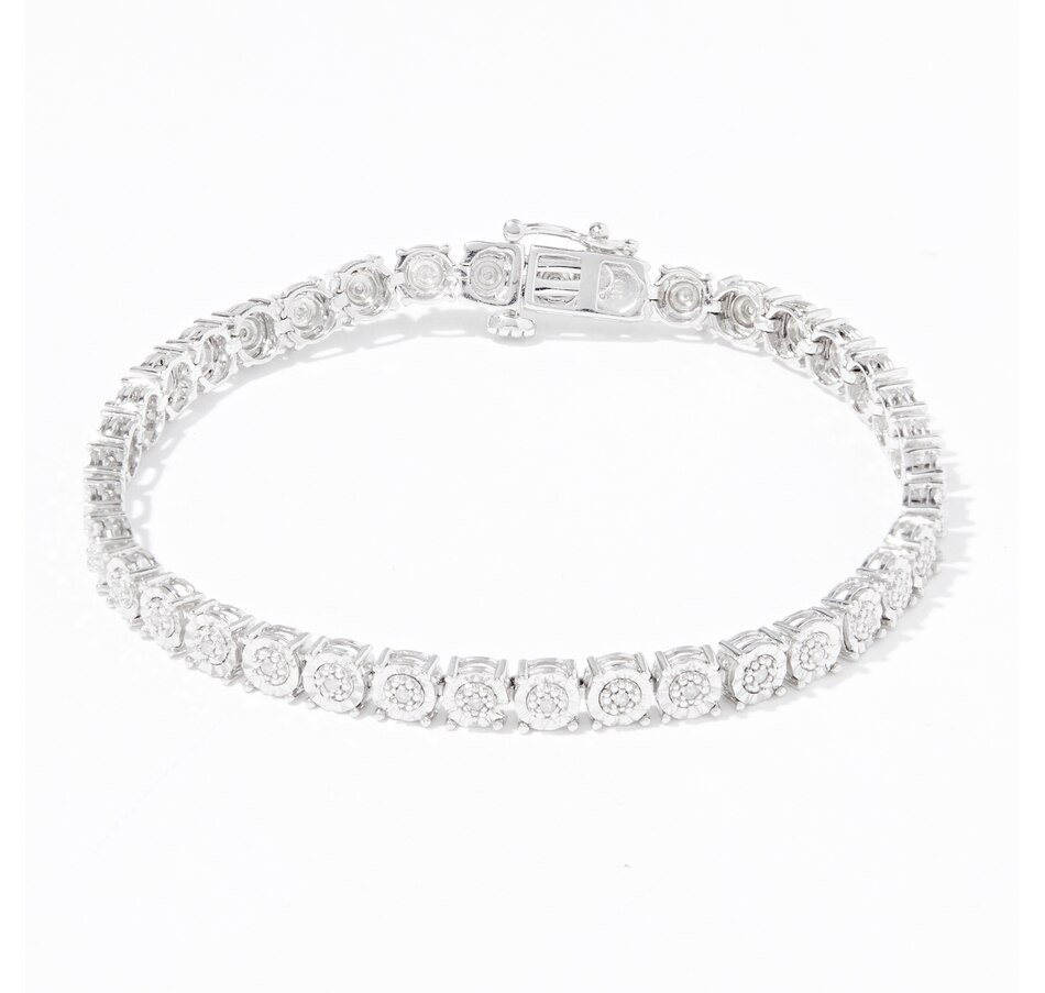 Colours of Diamonds Sterling Silver 0.23ctw Diamond Tennis Bracelet ...