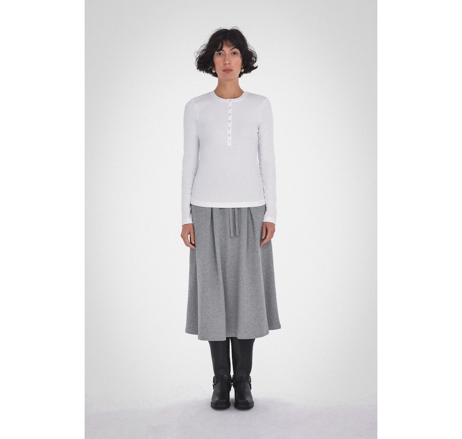 Paper Label Elia Long Sleeve Henley Top - TSC.ca