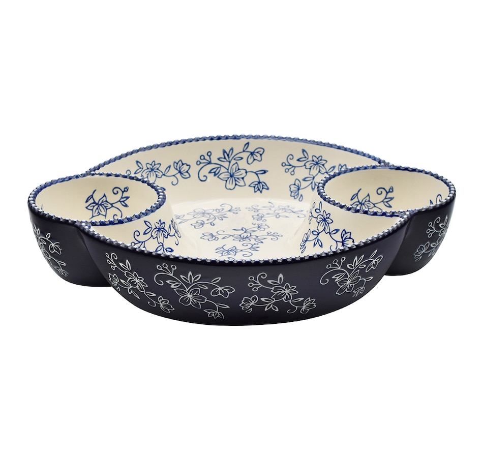 temp-tations 12" Divided Platter with 6-oz Dipping Bowls - TSC.ca