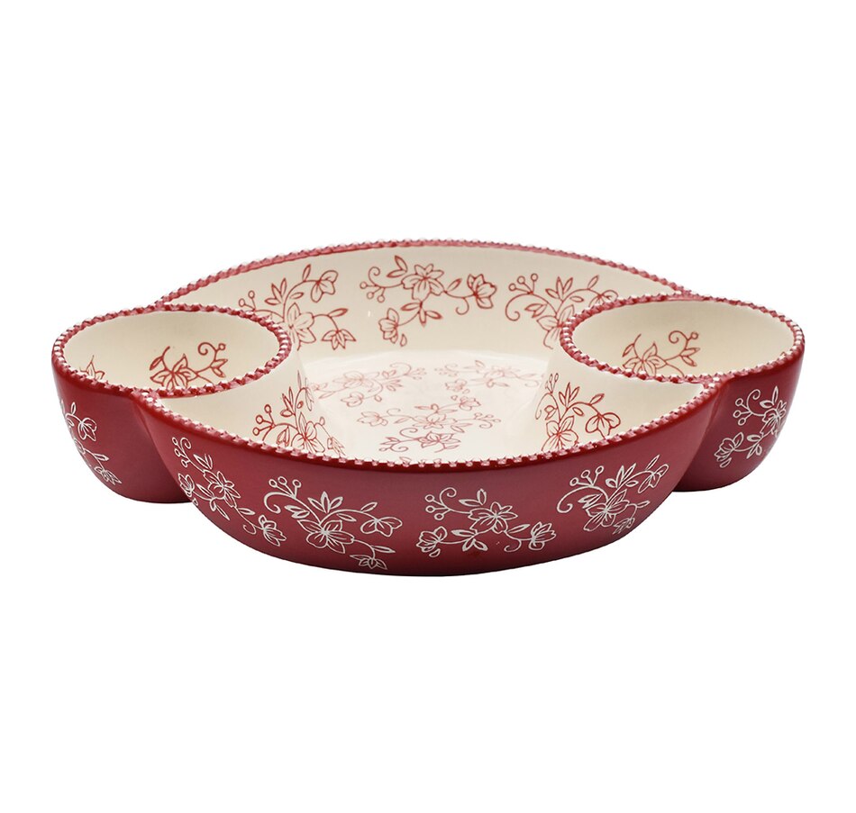 temp-tations 12" Divided Platter with 6-oz Dipping Bowls - TSC.ca