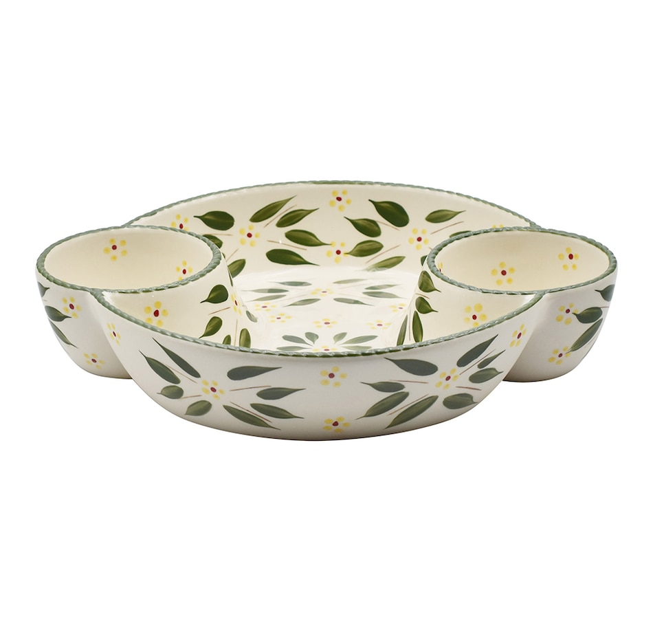 temp-tations 12" Divided Platter with 6-oz Dipping Bowls - TSC.ca