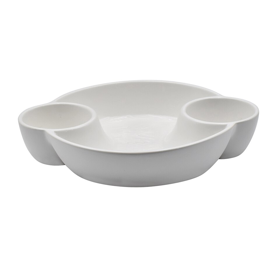 temp-tations 12" Divided Platter with 6-oz Dipping Bowls - TSC.ca