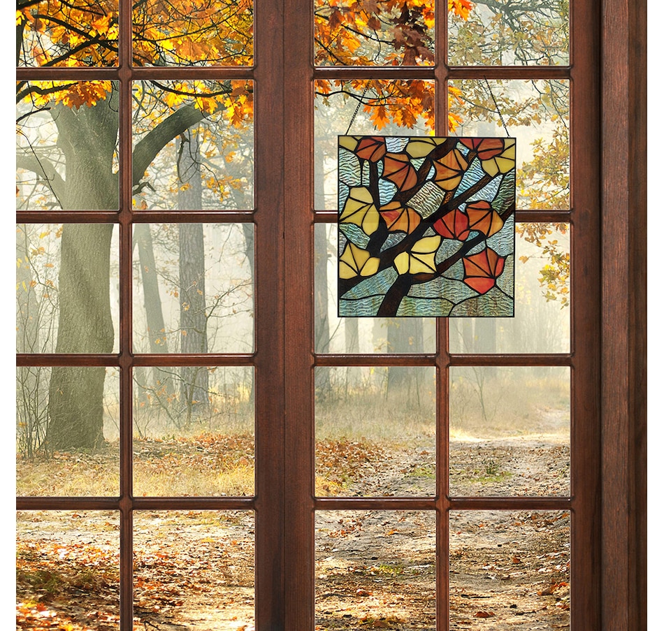 Tiffany Style Fall Leaves Window Panel - TSC.ca - Online Shopping for ...