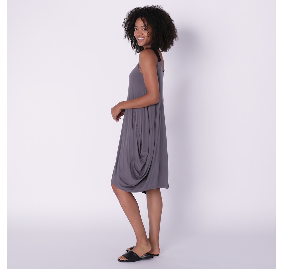 Red Coral Contrast Strap Bubble Dress - TSC.ca