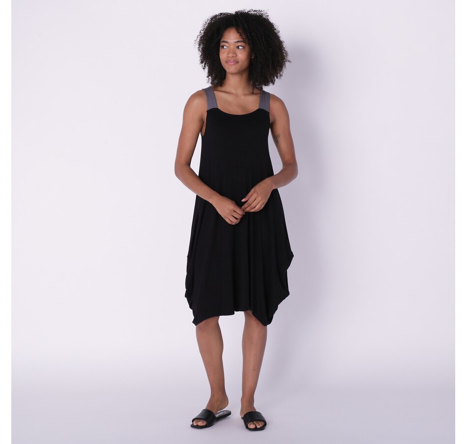 Red Coral Contrast Strap Bubble Dress - TSC.ca