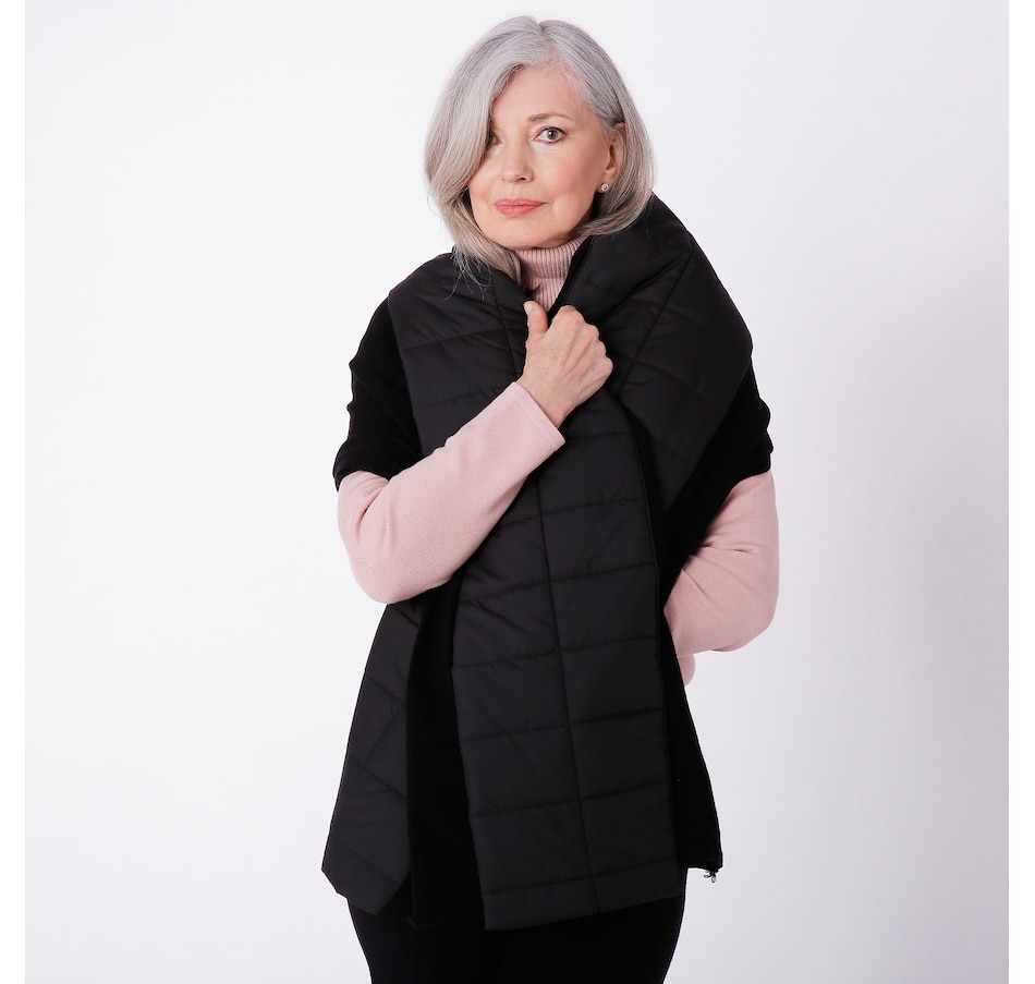 Wynne Layers Layering Sweater Knit Wrap With Quilted Collar - TSC.ca