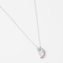 Diamonelle Sterling Silver Rhodium Plate Coloured Diamonelle Double Row ...