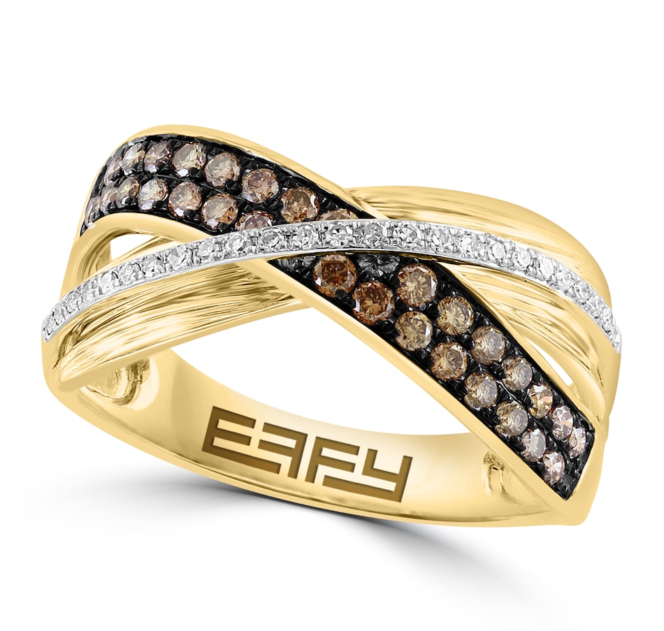 Jewellery - Rings - EFFY Jewellery 14K Gold White and Espresso Diamond ...