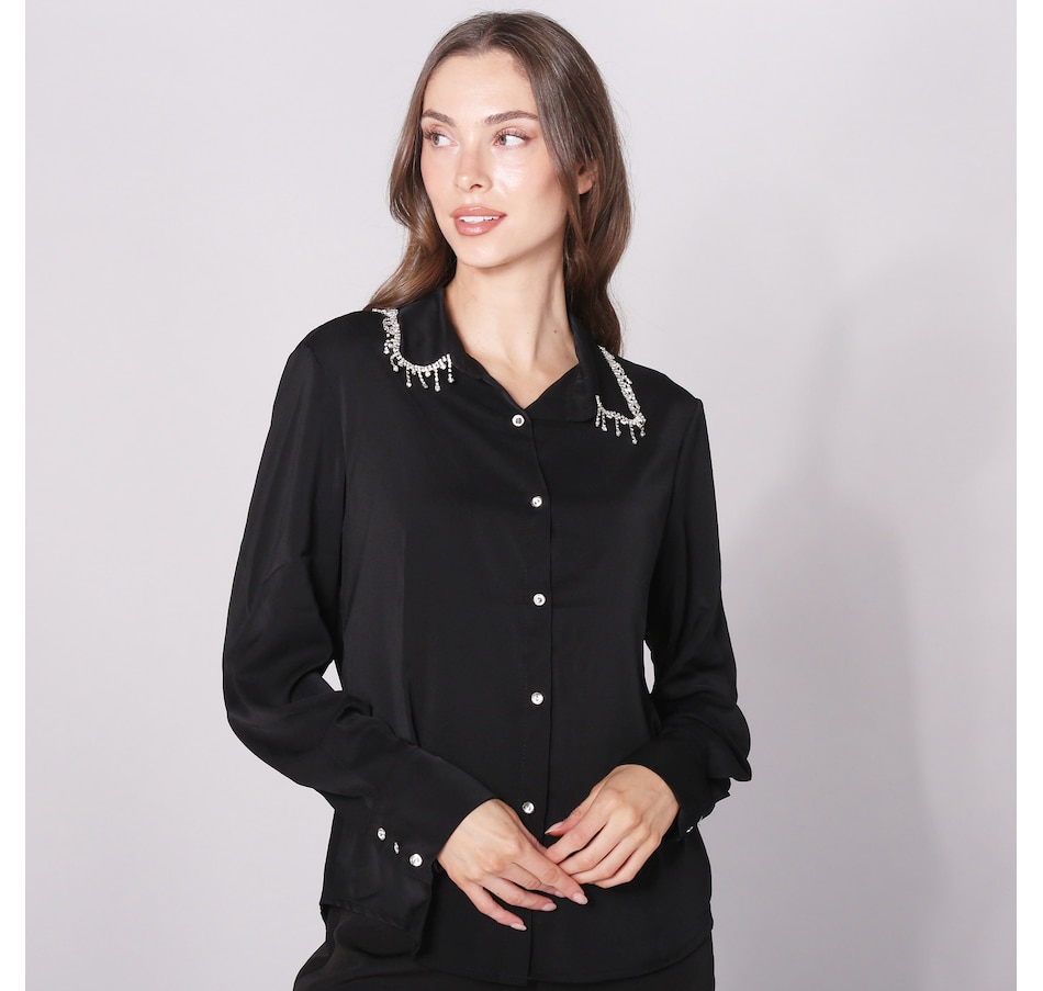 Astrid Patsy Blouse with Bling Collar - TSC.ca