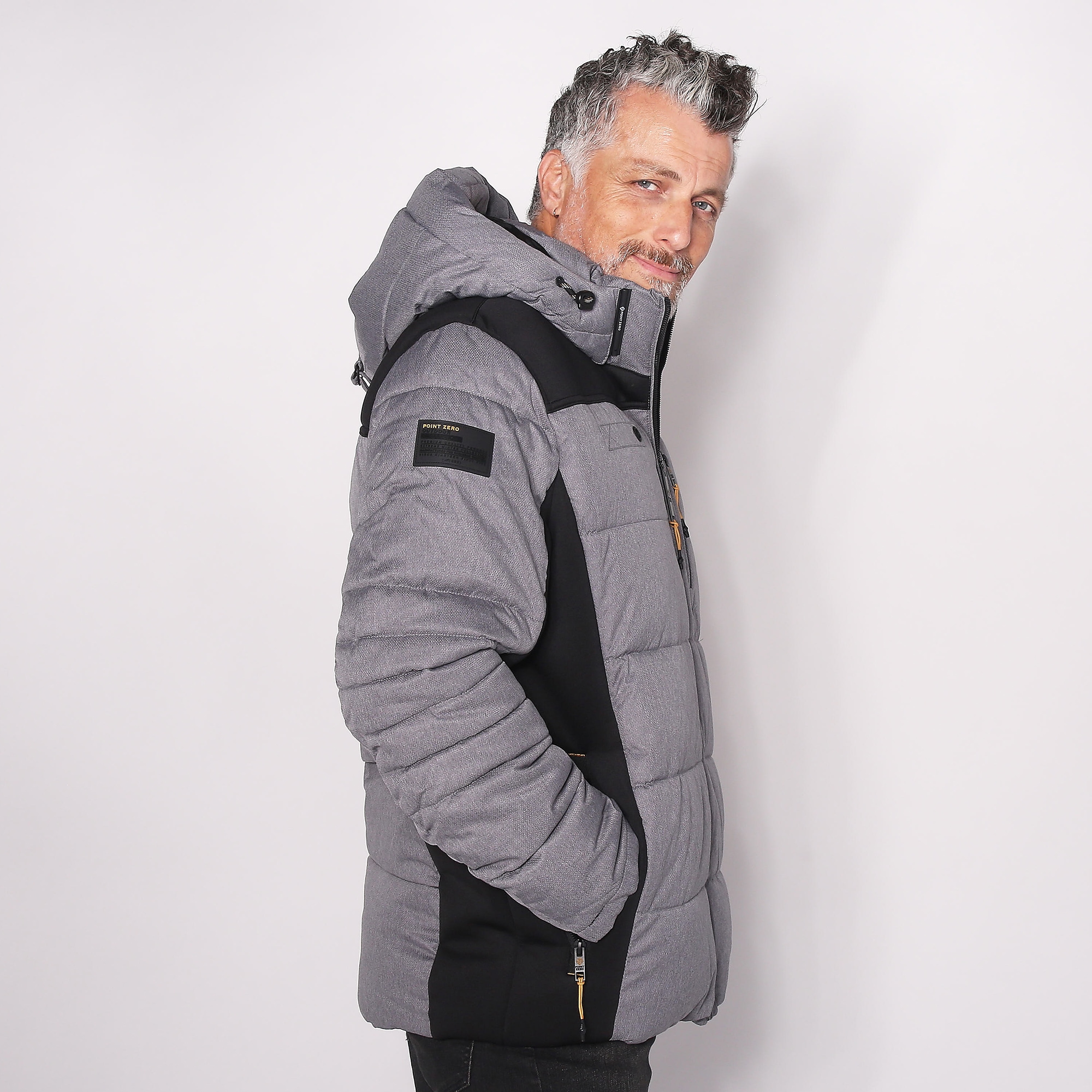 Point Zero Men's Neoprene Two Tone Heather Mix Coat - TSC.ca