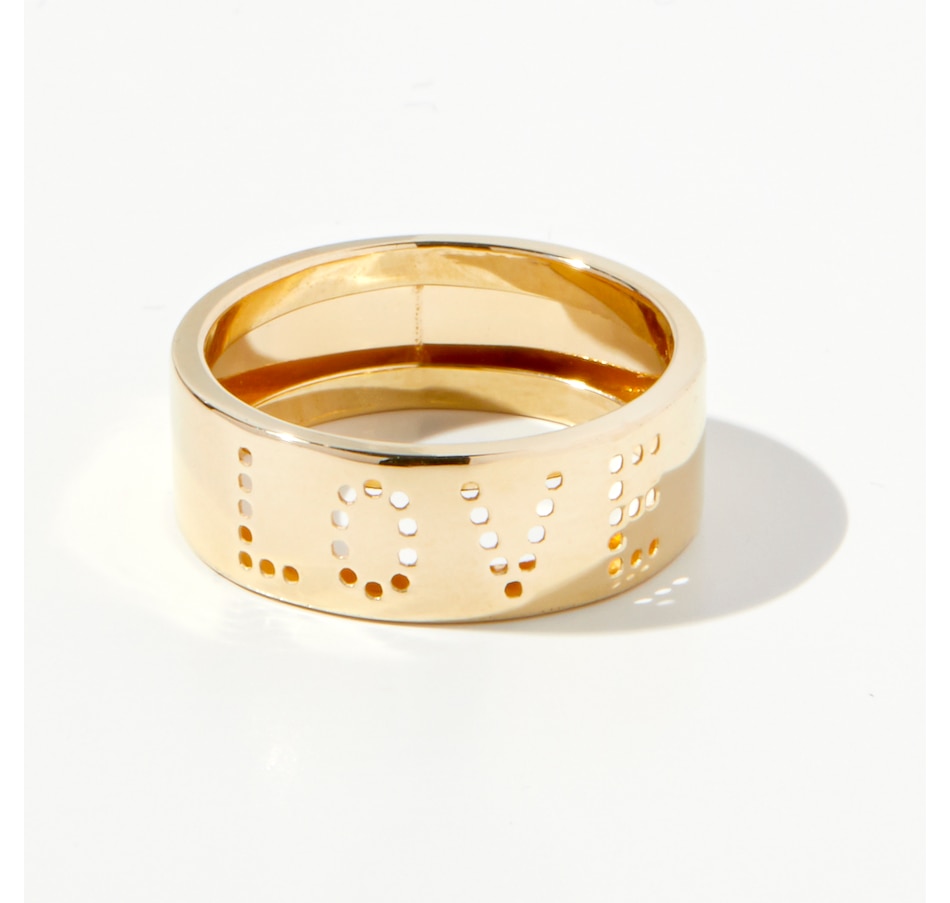 Stefano Oro 14K Yellow Gold Love Ring - TSC.ca