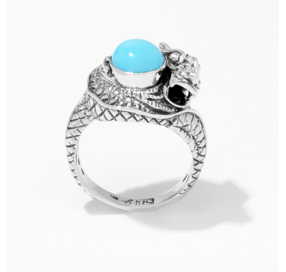 Samuel B. Collection Sterling Silver Dragon Sleeping Beauty Turquoise ...