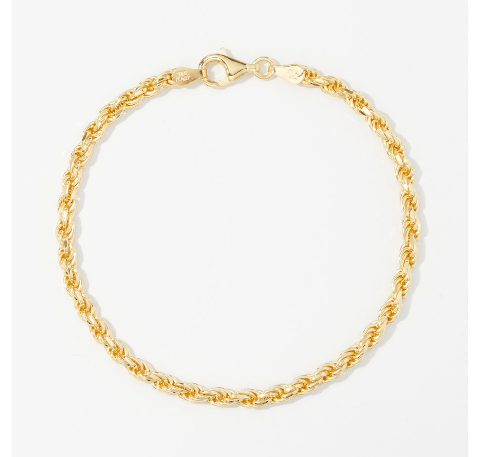 Silver Gallery Sterling Silver Diamond Cut Rope Bracelet - TSC.ca