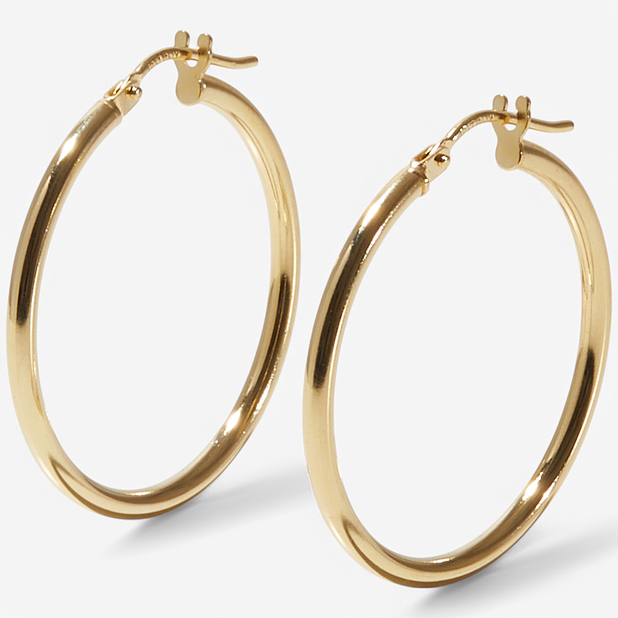 TruGold 10K Yellow Gold Tubing Polished Hoop Earrings - TSC.ca