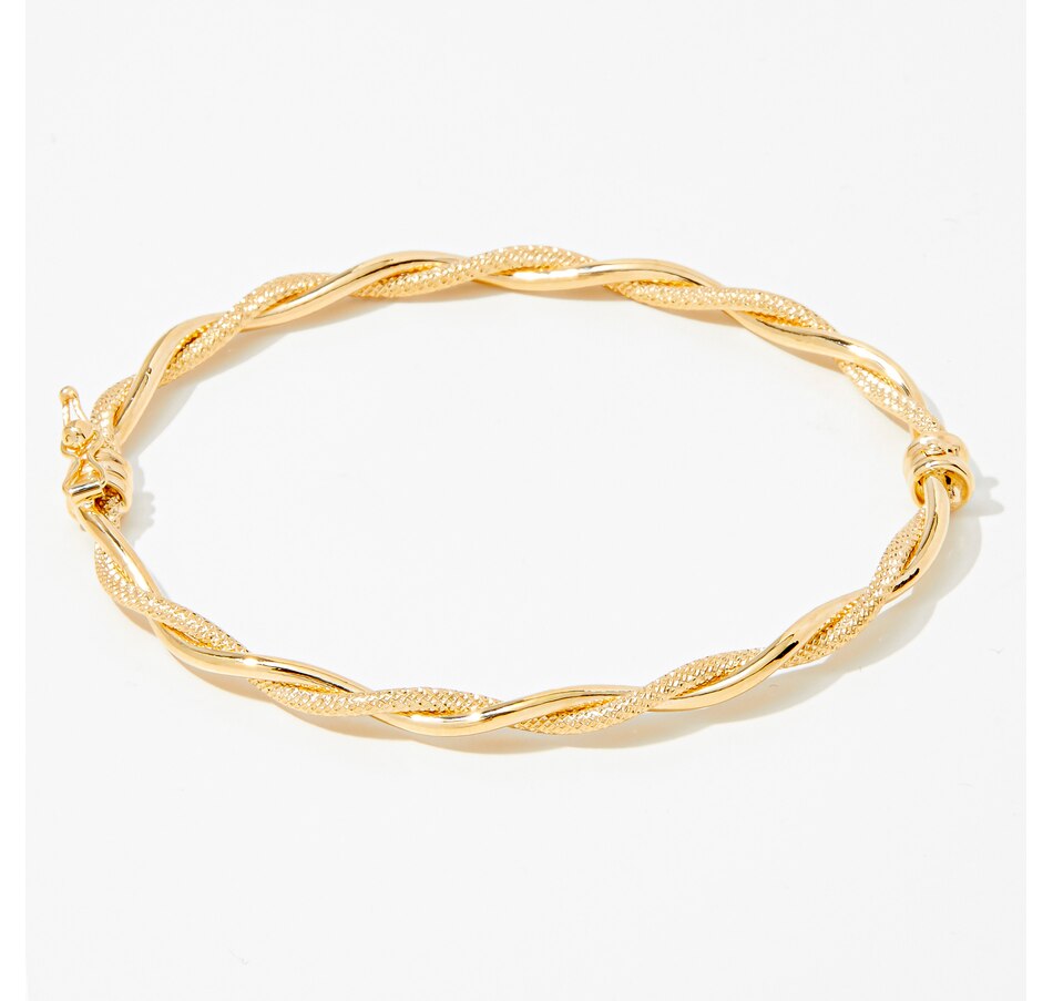 UNOAERRE 18K Yellow Gold Braided Bangle - TSC.ca