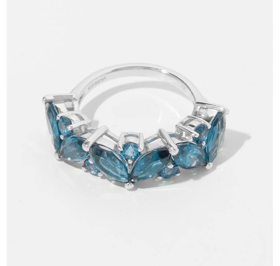 Jewellery - Rings - Gem Reflections Sterling Silver 4.00 av. ctw Multi-Shape London Blue Topaz ...