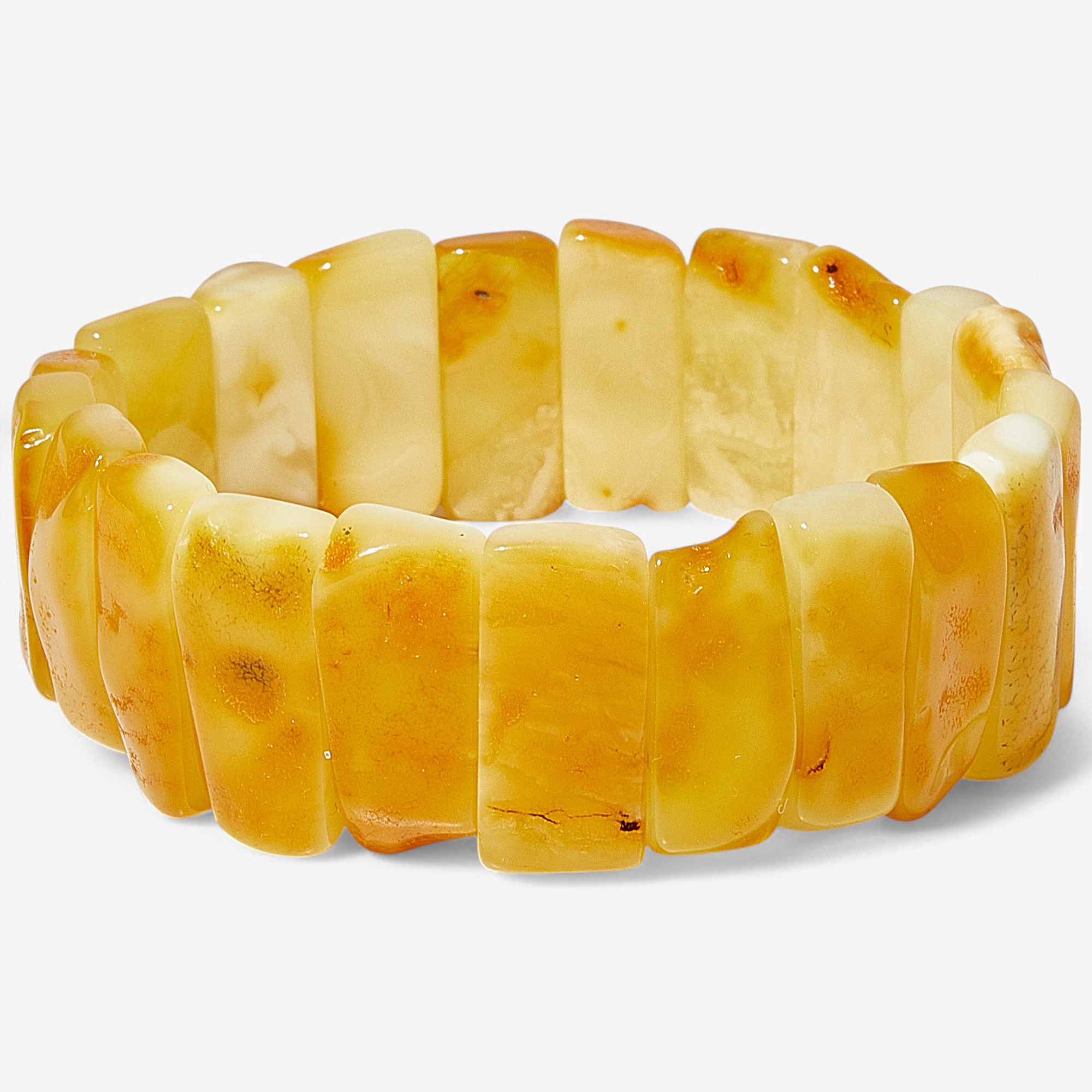 Amber Extraordinaire Artisan Collection Freeform Amber Stretch Cuff ...