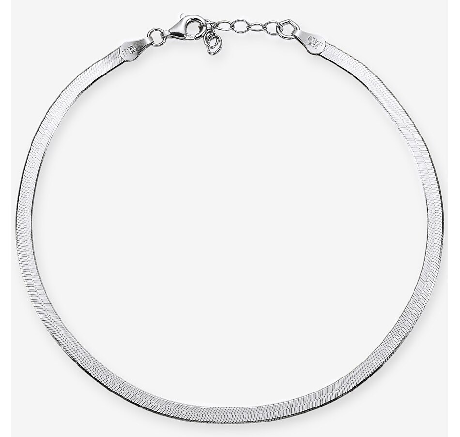 Silver Gallery Sterling Silver Herringbone Anklet - TSC.ca