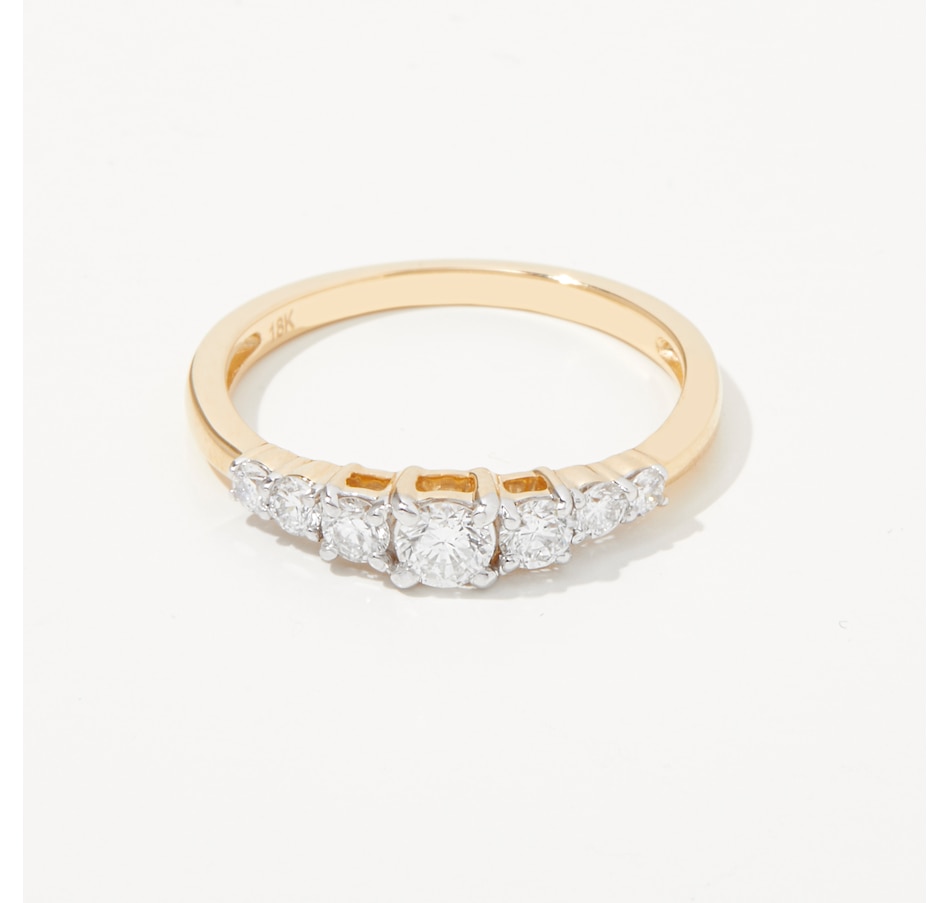 EVERA Diamonds 18K Gold 7 Stone Diamond Ring - TSC.ca