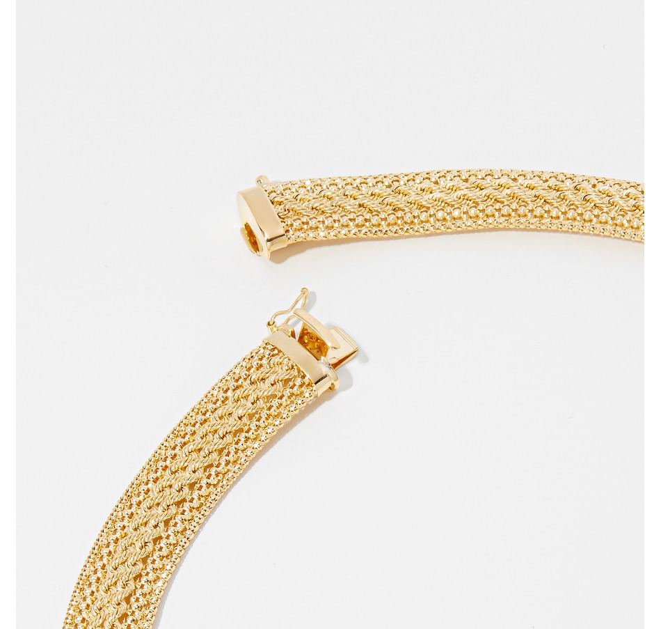 UNOAERRE 18K Yellow Gold Weave Necklace - TSC.ca