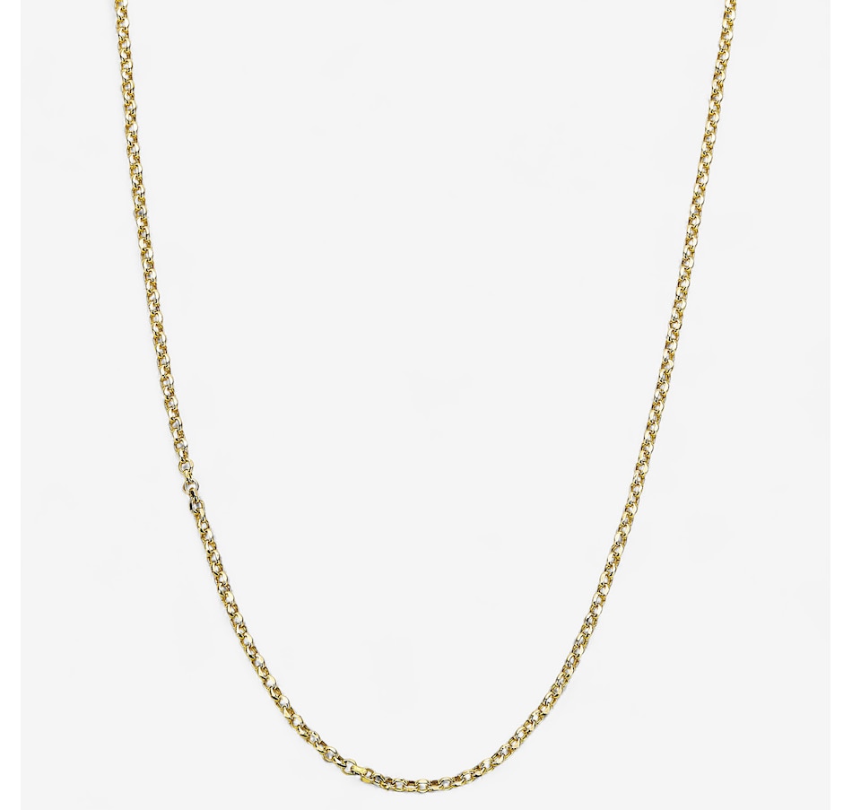 TruGold 10K Yellow Gold High Polished Diamond Cut Rolo Link Chain - TSC.ca