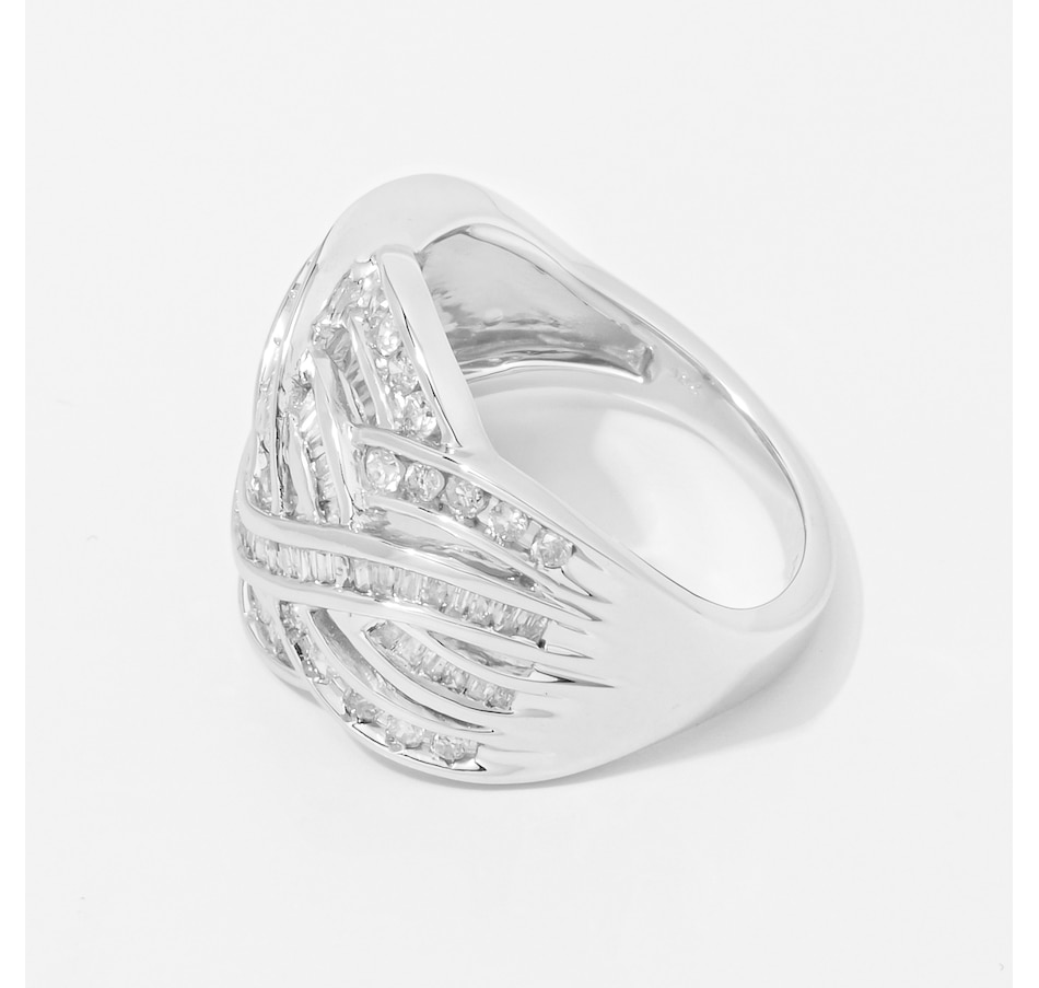 10K Yellow Gold 1.00ctw Crossover Diamond Ring - TSC.ca