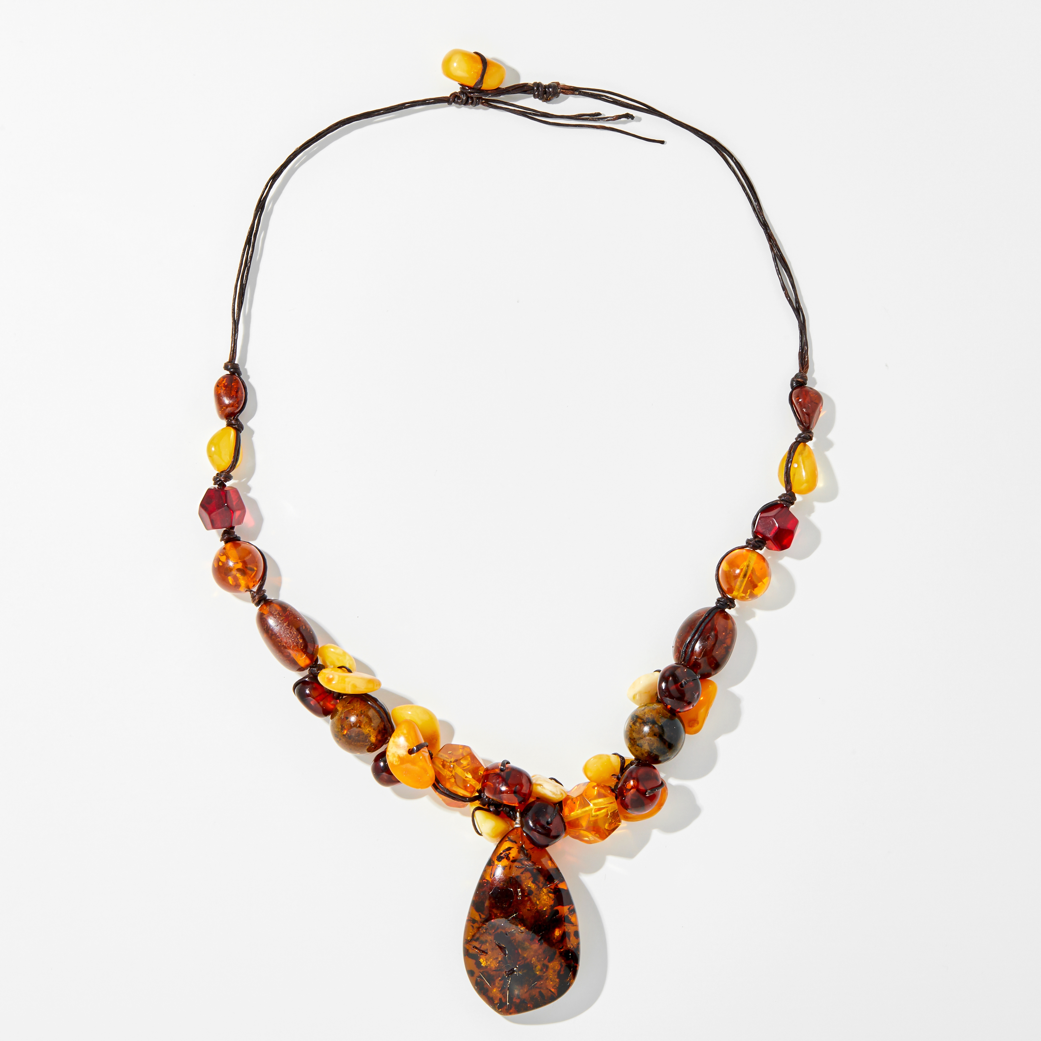 Amber Extraordinaire Artisan Collection Multi Amber Necklace - TSC.ca