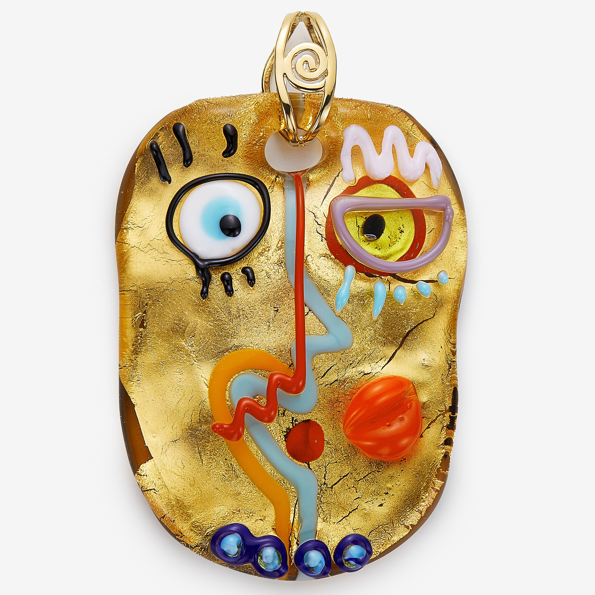 Il Murano Di Francesca Sterling Silver Murano 18K Yellow Gold Plate ...