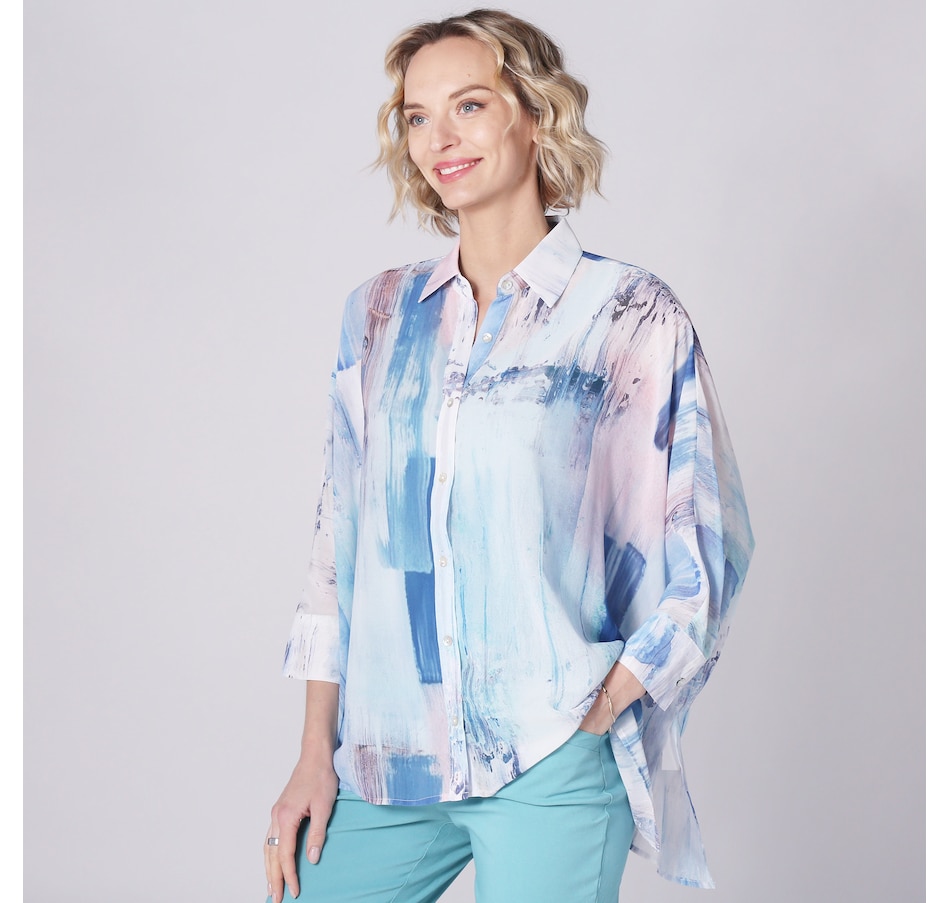 Wynne Style Chiffon Unstructured Printed Shirt - TSC.ca