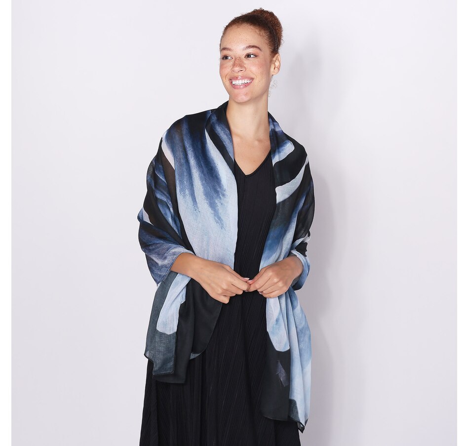 Wynne Style Abstract Collaged Floral Scarf Print - TSC.ca