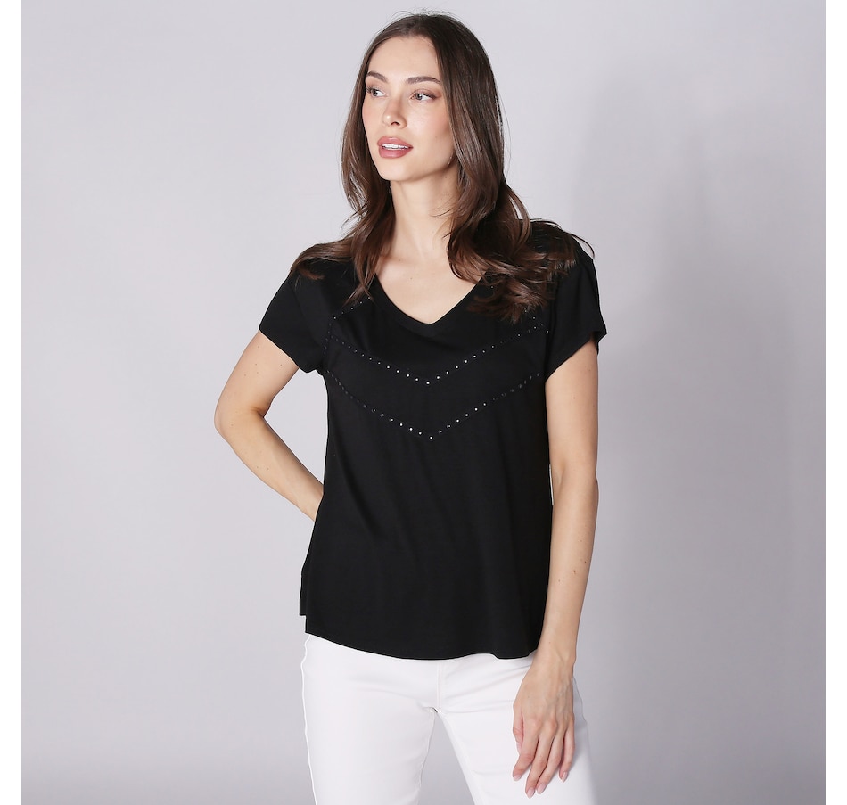 Diane Gilman Stud Embellished Tee - TSC.ca