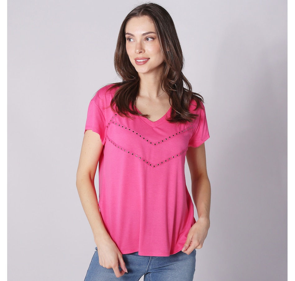 Diane Gilman Stud Embellished Tee - TSC.ca