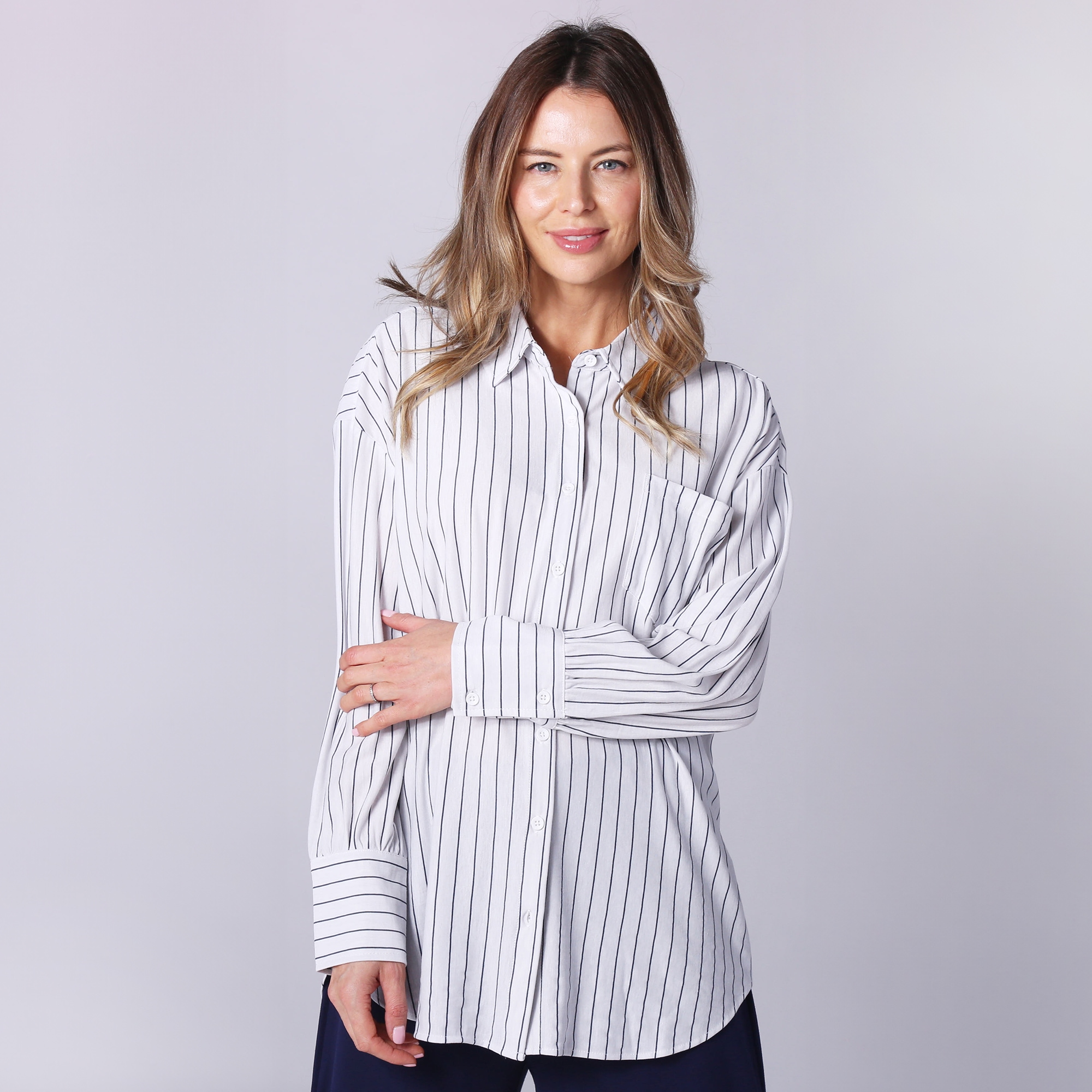 Guillaume Button Front Shirt Pocket Blouse - TSC.ca