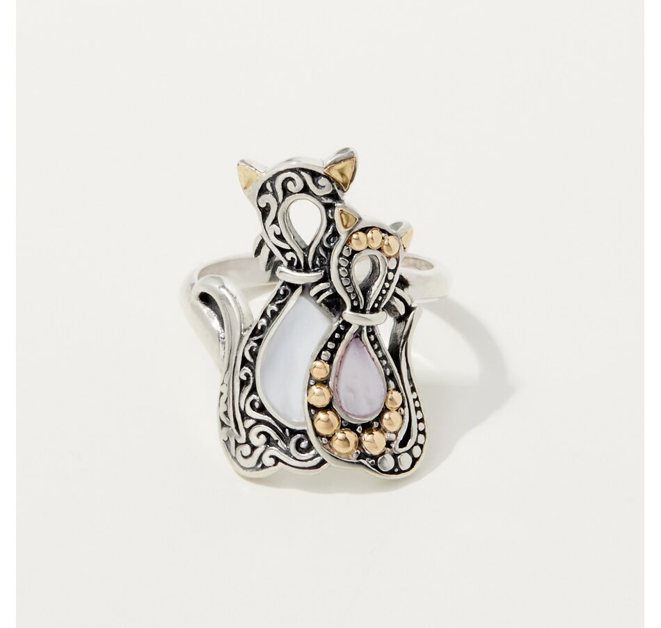 Samuel B Collection Sterling Silver 18K Pink And White Mother Of Pearl ...