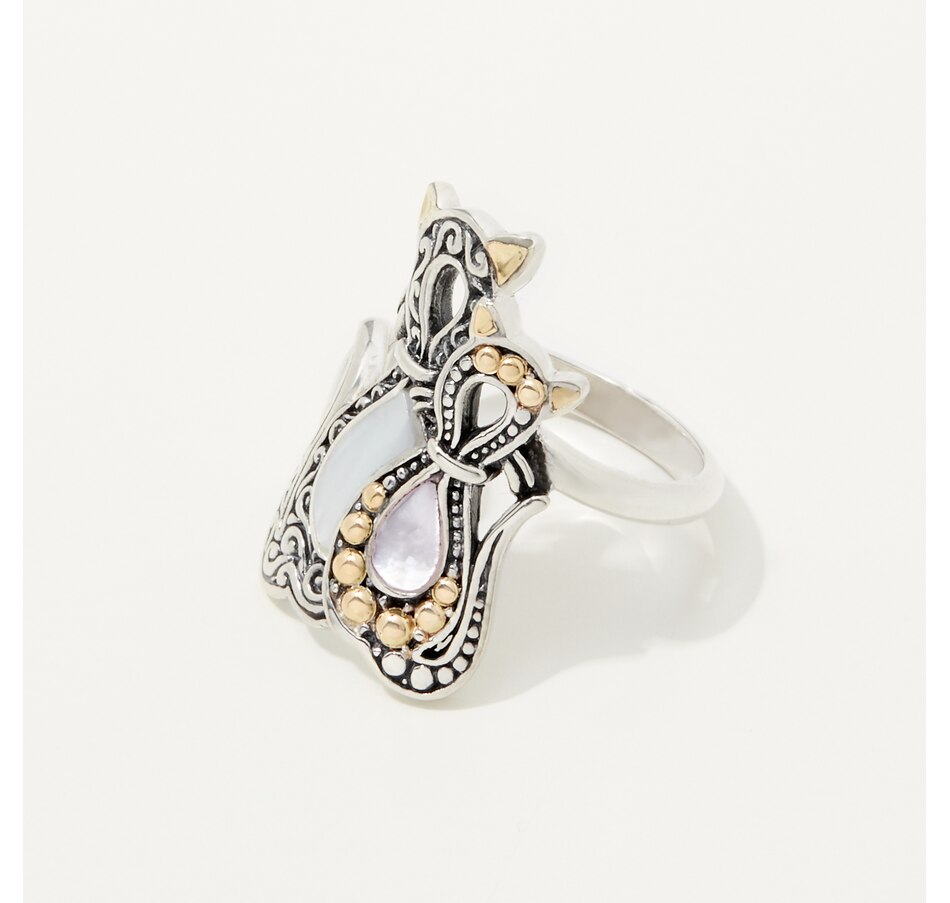 Samuel B Collection Sterling Silver 18K Pink And White Mother Of Pearl ...