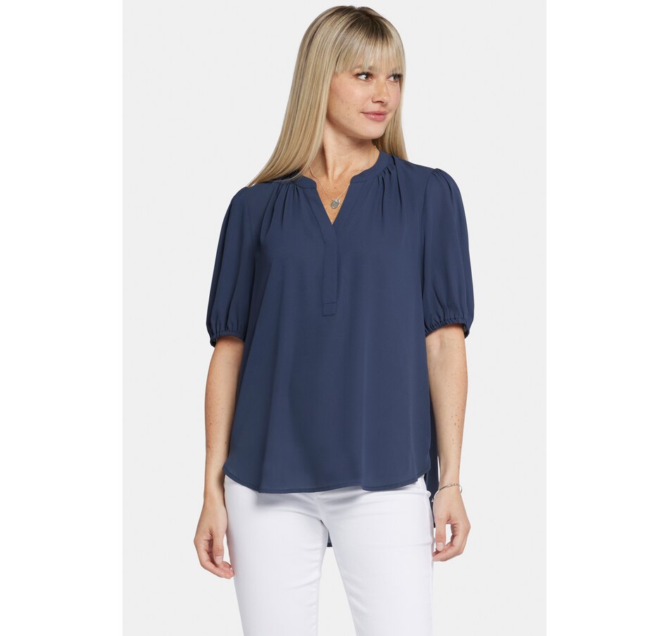 NYDJ Short Sleeve Puff Sleeve Blouse - TSC.ca