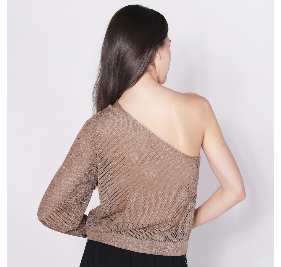 Aggel Knitwear Lurex One-Sleeved Blouse - TSC.ca
