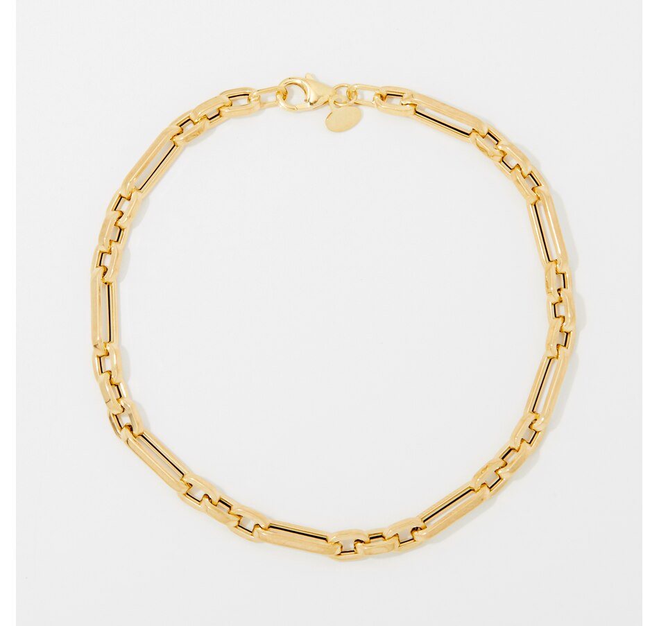 TruGold 10K Yellow Gold Figaro Square Bracelet - TSC.ca