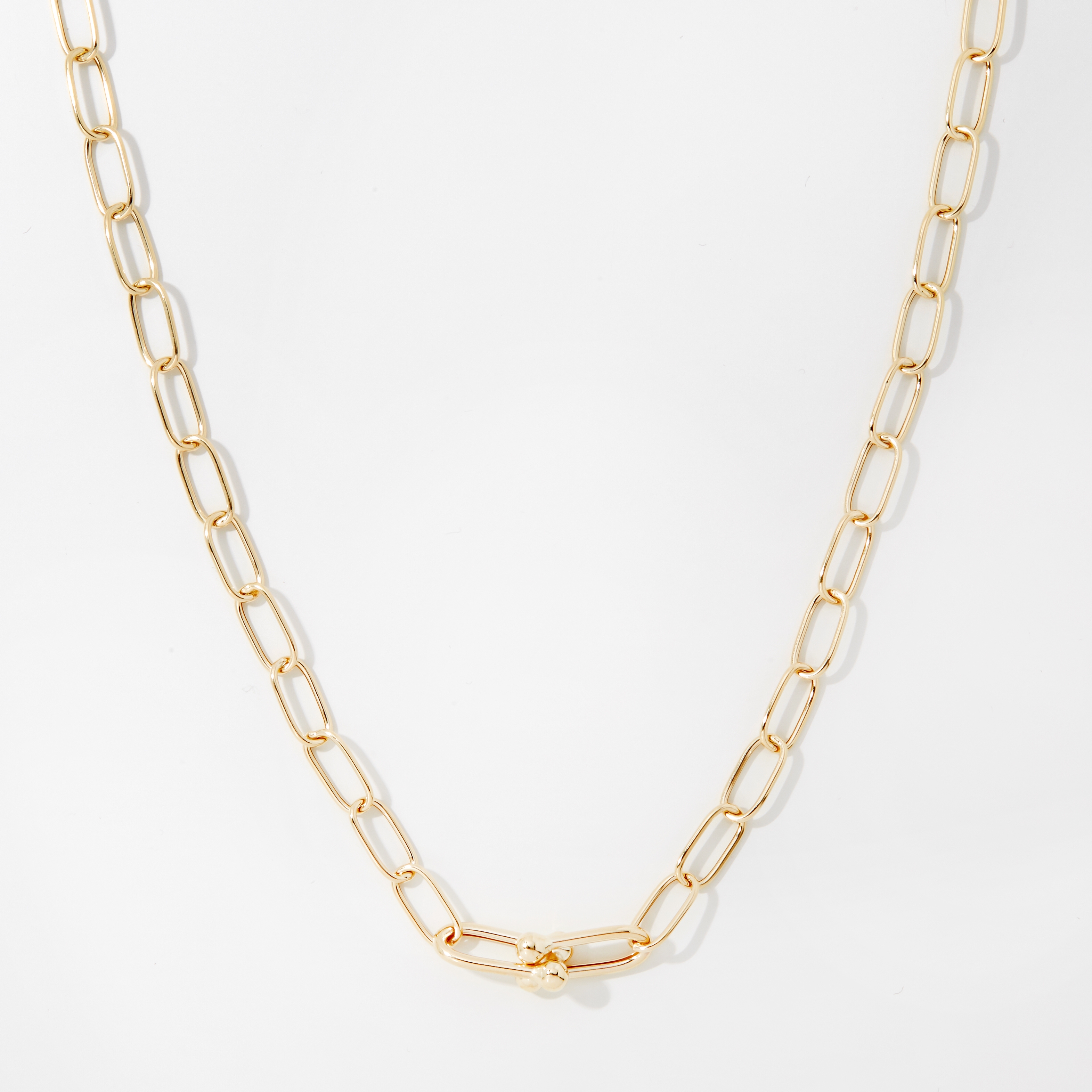 Stefano Oro 14K Yellow Gold Graduated Oval Rolo Necklace - TSC.ca