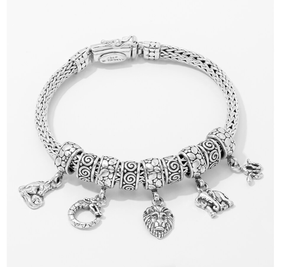 Samuel B. Collection Sterling Silver Bali Design Bracelet with Animal ...