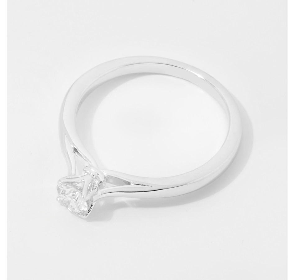 Evera Diamonds 10K White Gold 0.31ctw Diamond Solitaire Ring - TSC.ca