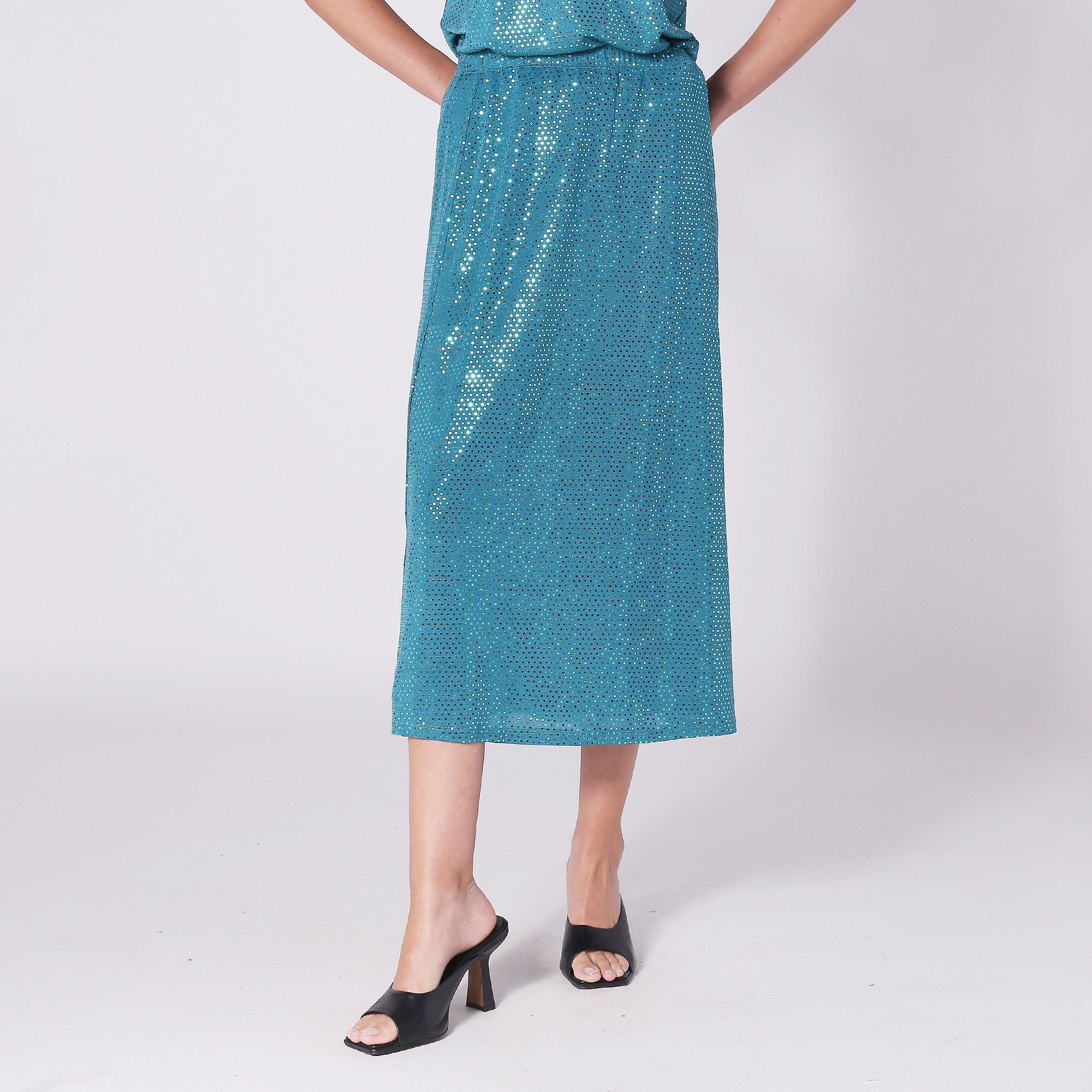 Isaac Mizrahi Sequin Knit Midi Skirt - TSC.ca