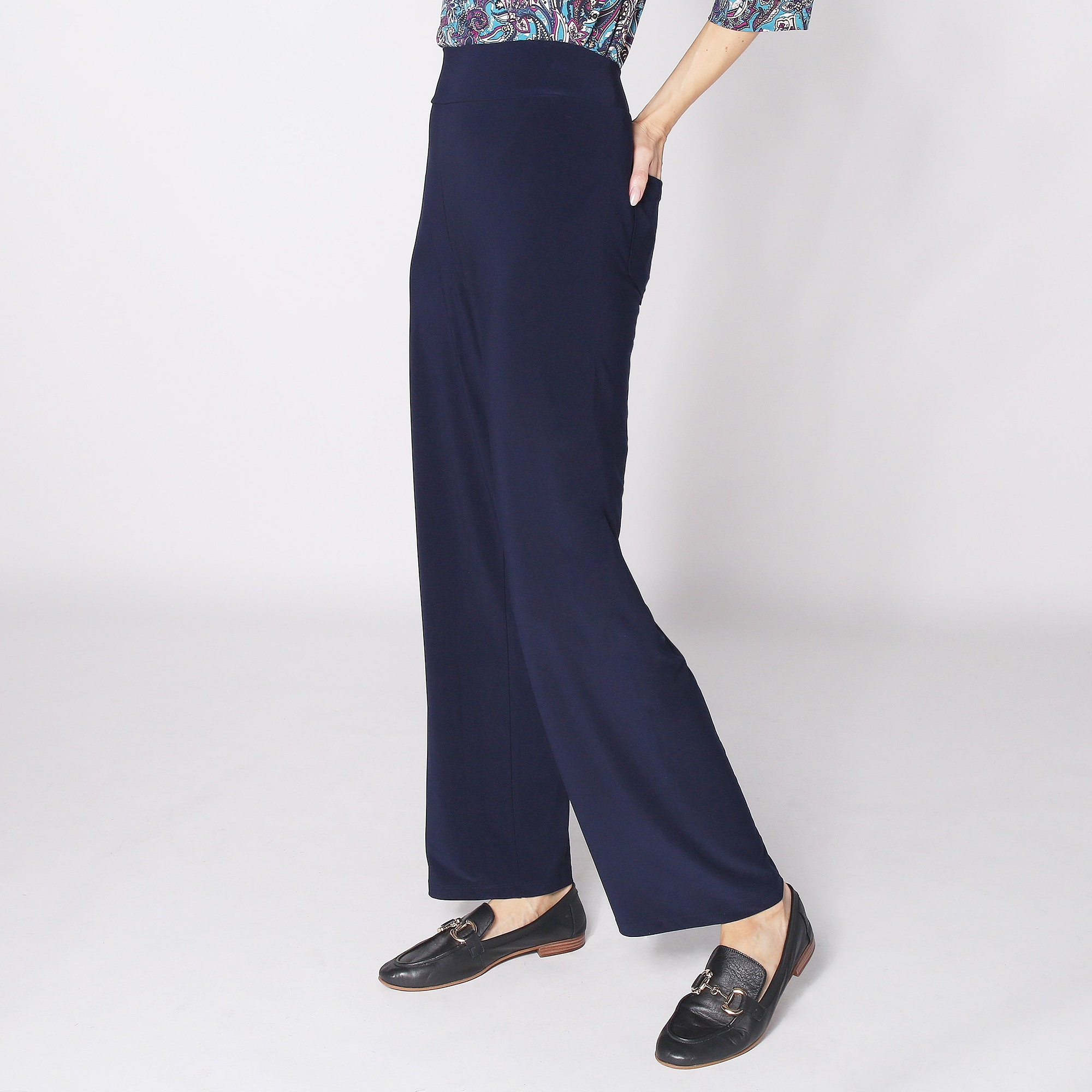 Kim & Co. Tina Deluxe Brazil Knit Straight Leg Pant with Pockets - TSC.ca