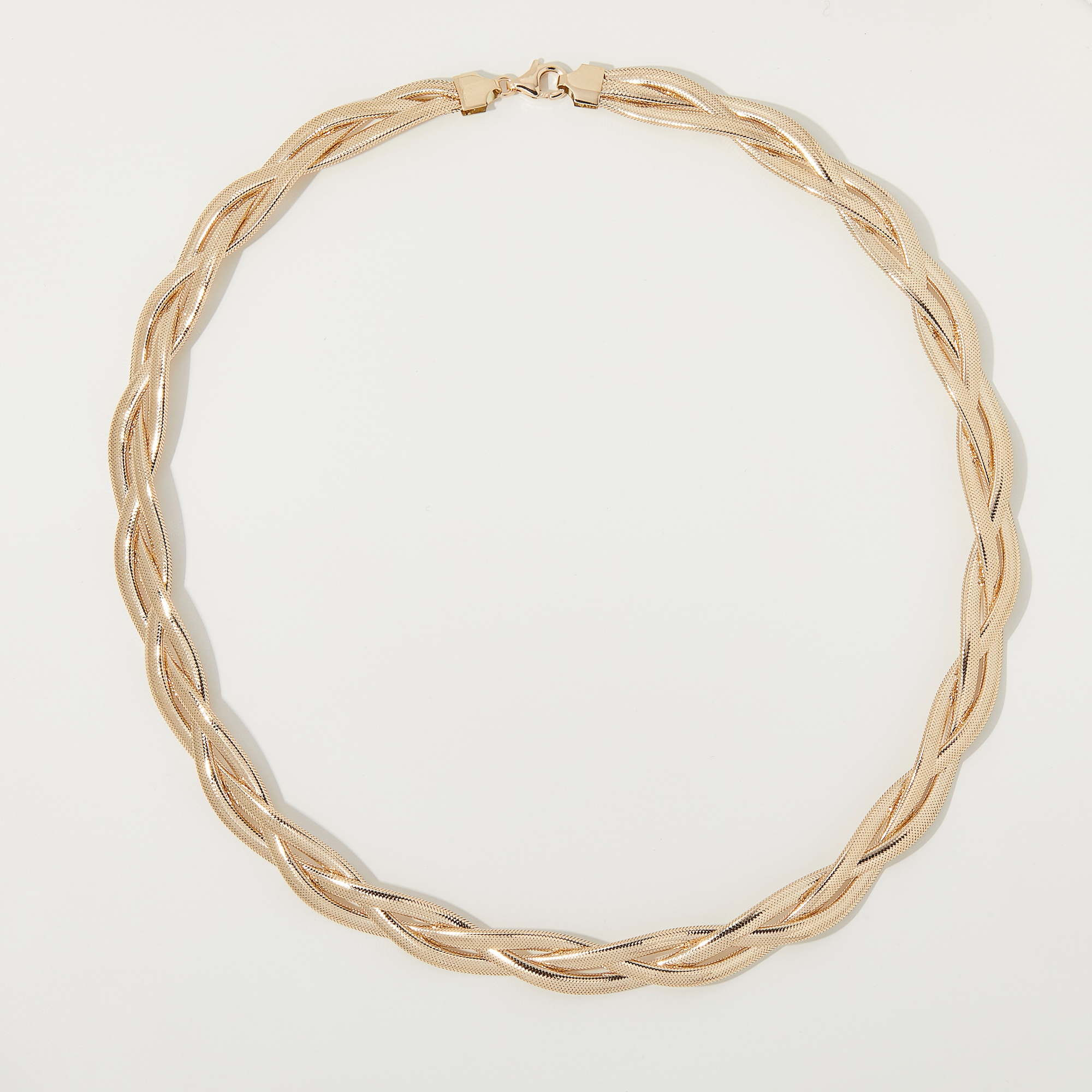 Stefano Oro 14K Yellow Gold Braided Omega Necklace - TSC.ca
