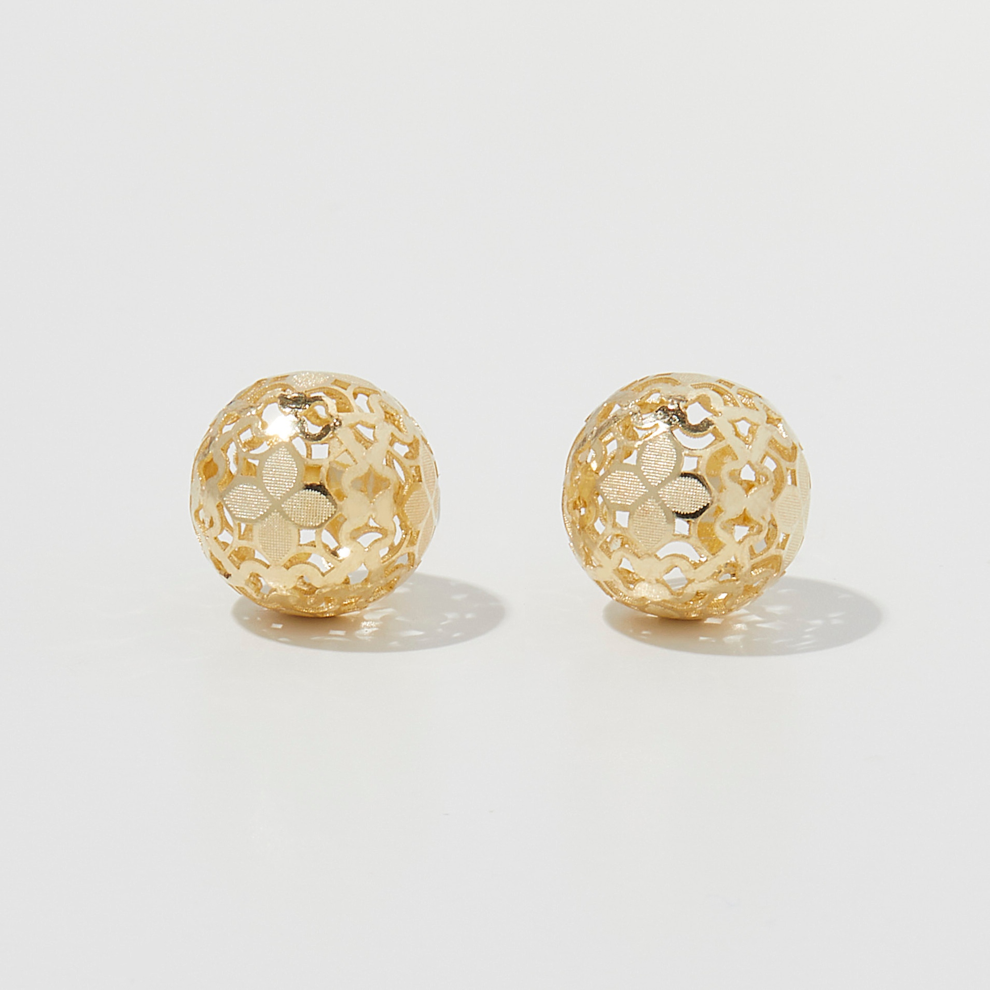 Stefano Oro 14K Yellow Gold Sphere Clover Ricami Earrings - TSC.ca